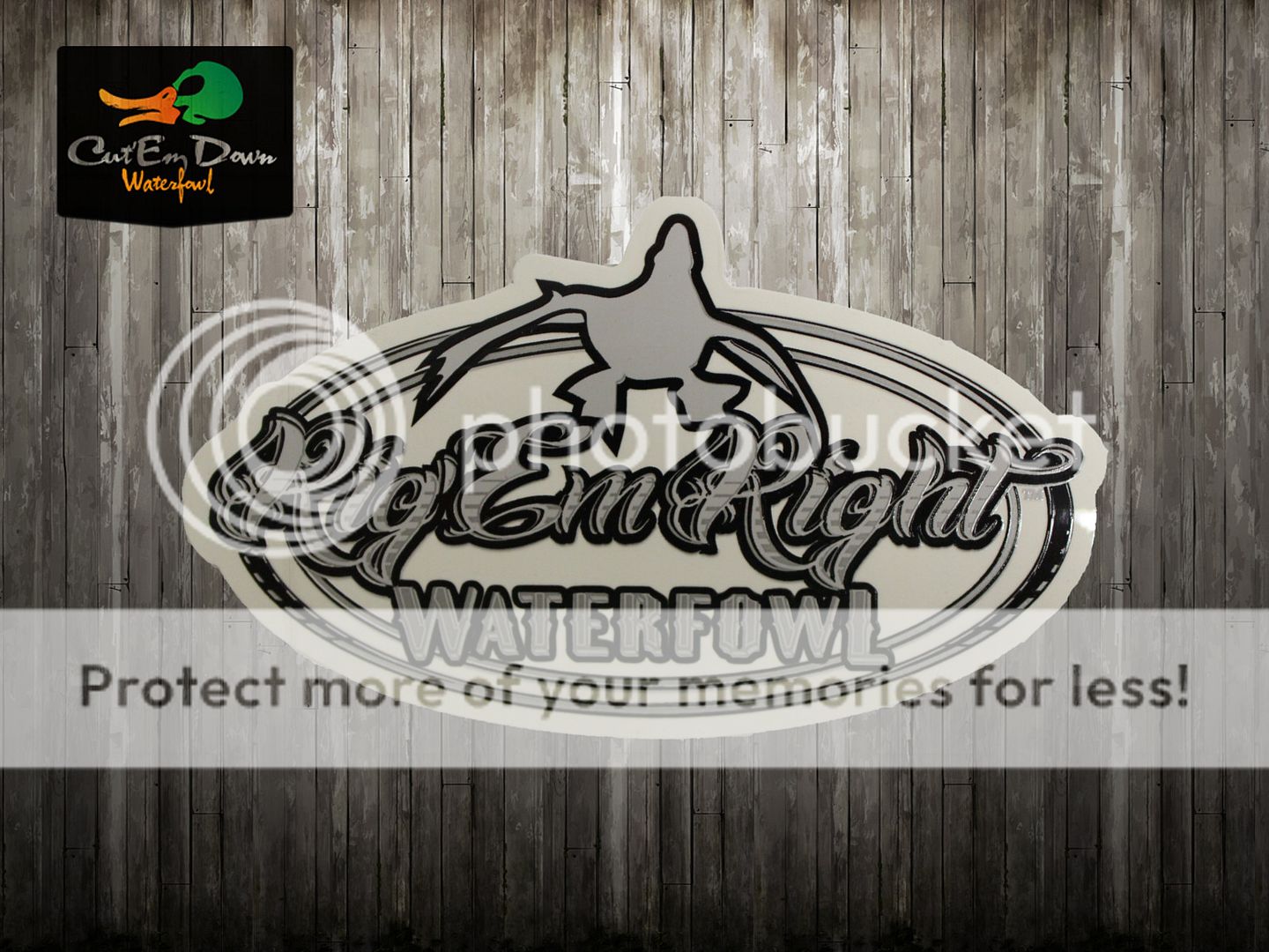 RIG'EM RIGHT WATERFOWL LOGO DECAL STICKER